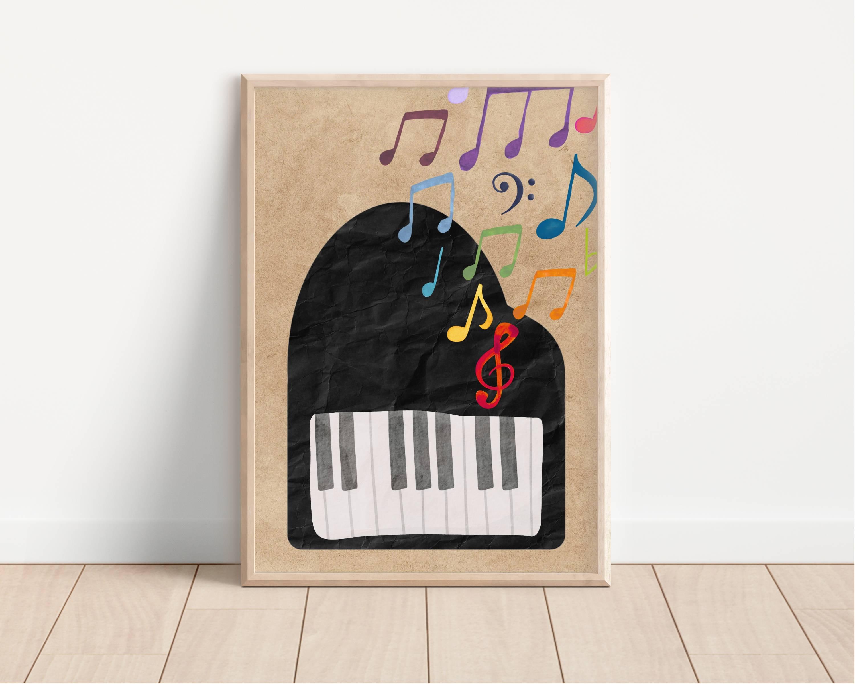 Piano Print,violin Printable Music Wall Art,music Posters,kids Room ...
