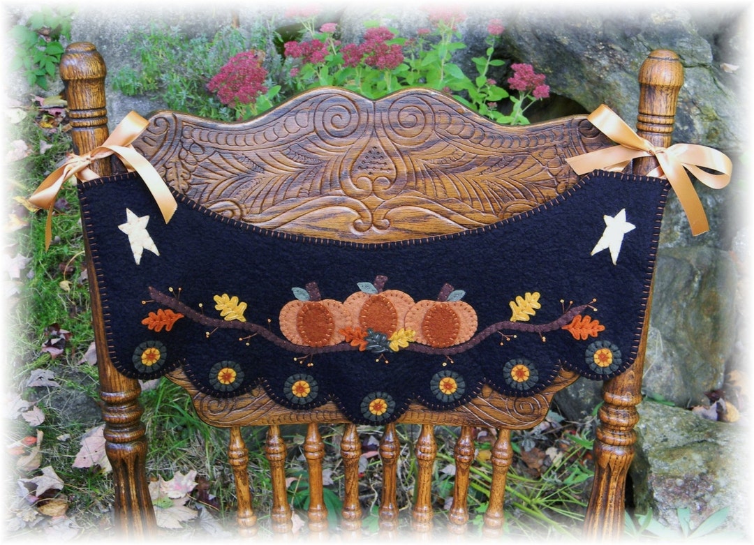 Pumpkin Patch Penny Rug Chair Swag With Windowsill Mat DIGITAL PATTERN ...