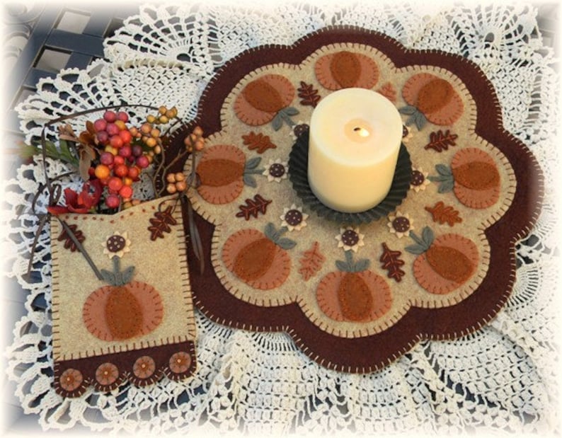 Autumn Beauty Penny Rug/candle Mat MAILED PAPER PATTERN - Etsy