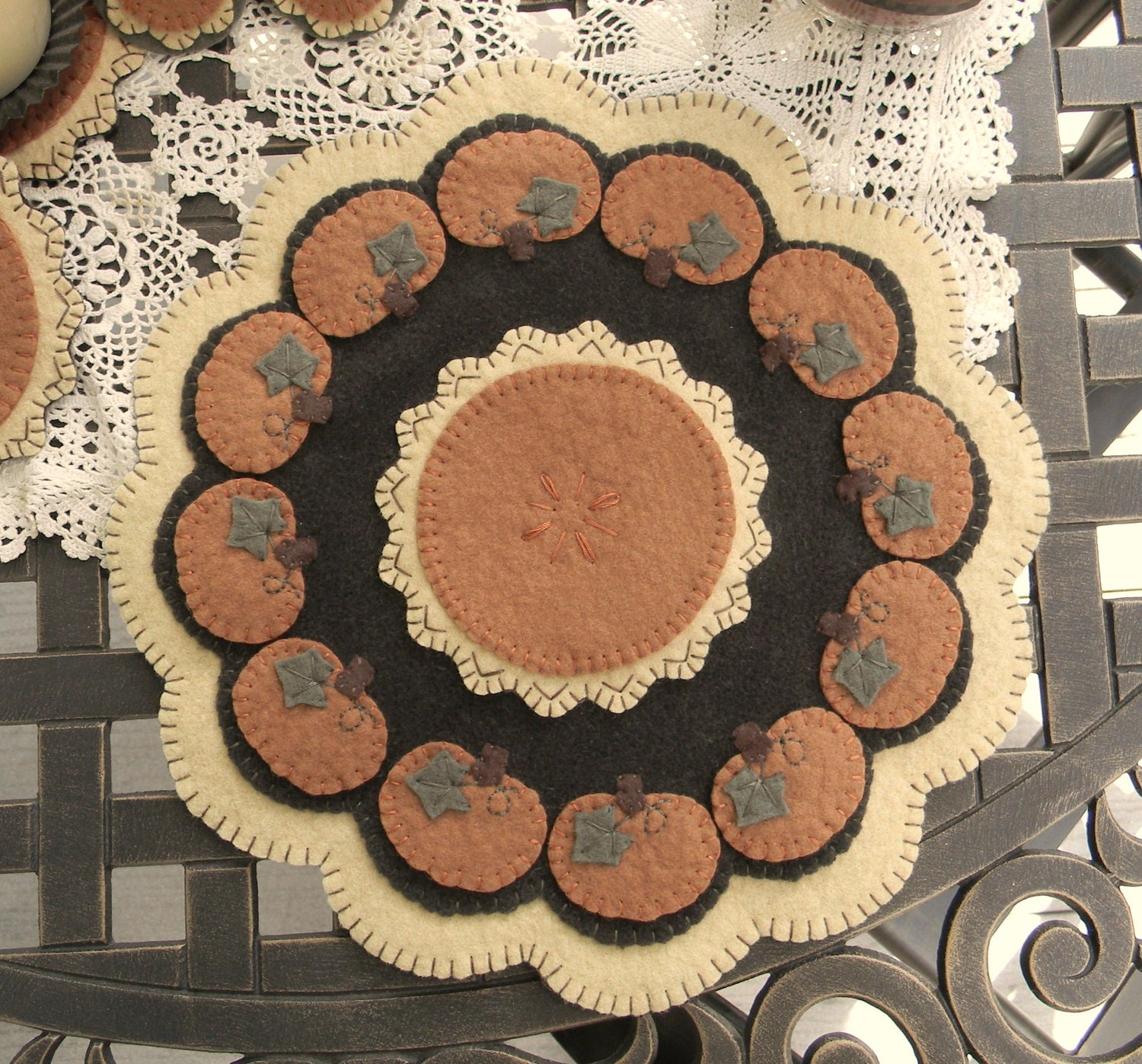 Easy as Pumpkin Pie Penny Rug/candle Mat Set DIGITAL PATTERN - Etsy