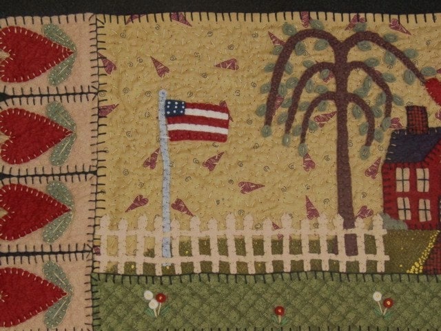 Home~primitive House Penny Rug Table Runner DIGITAL PATTERN - Etsy