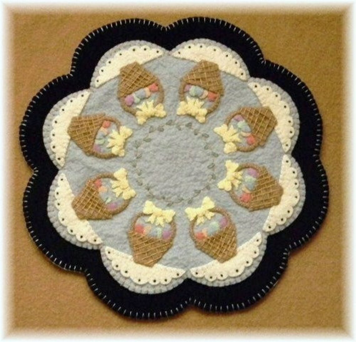 Easter Baskets~spring Penny Rug/candle Mat DIGITAL PATTERN - Etsy