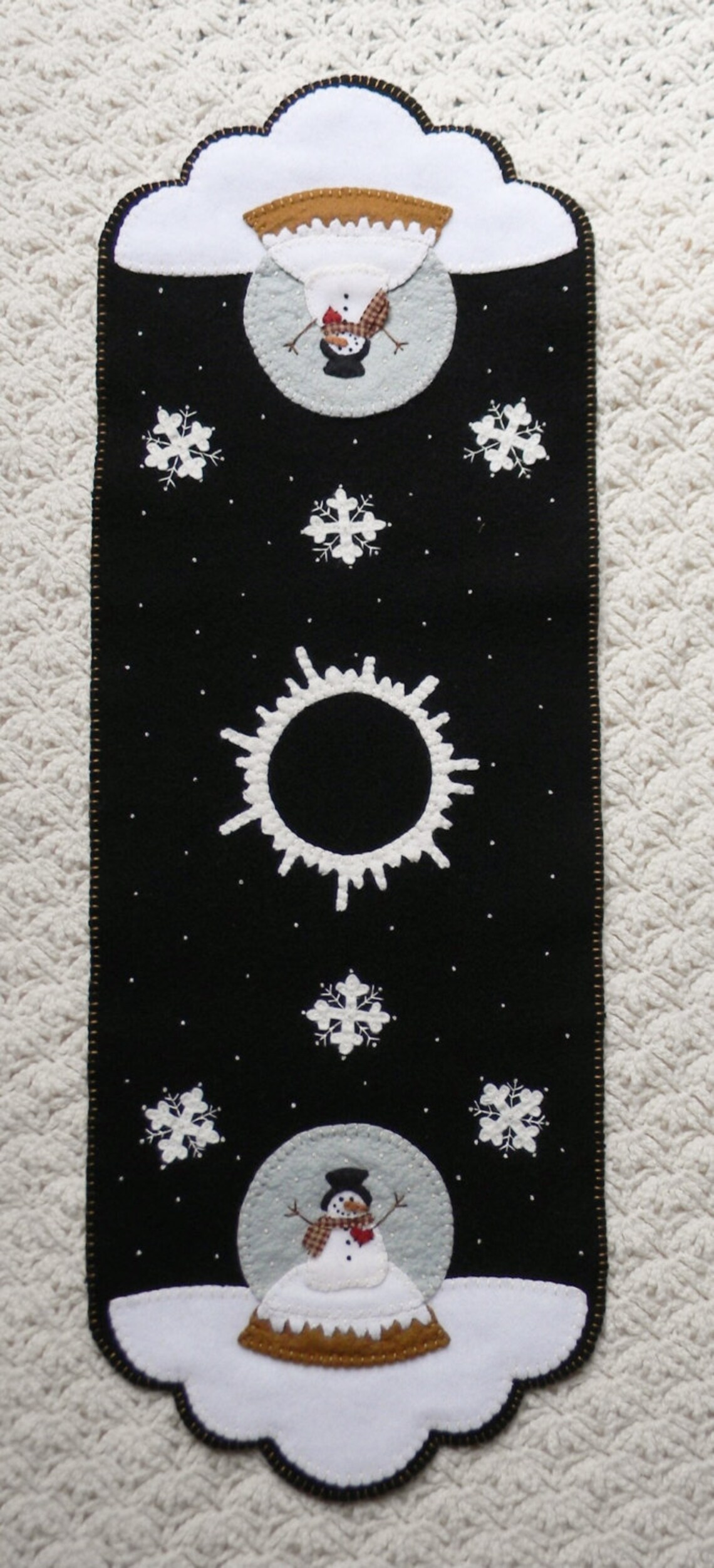A Winter World Penny Rug Table Runner/candle Mat DIGITAL Pattern - Etsy