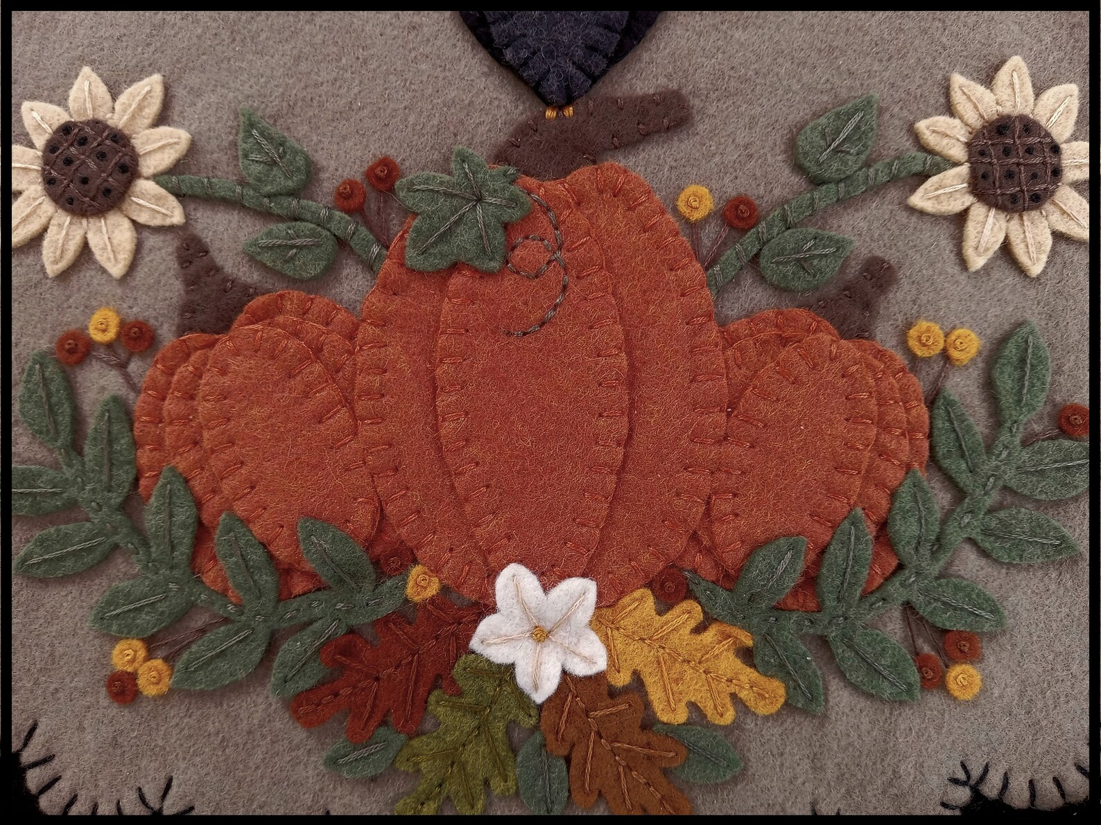 The Pumpkin King~autumn~fall~halloween Penny Rug/wool Applique Table ...