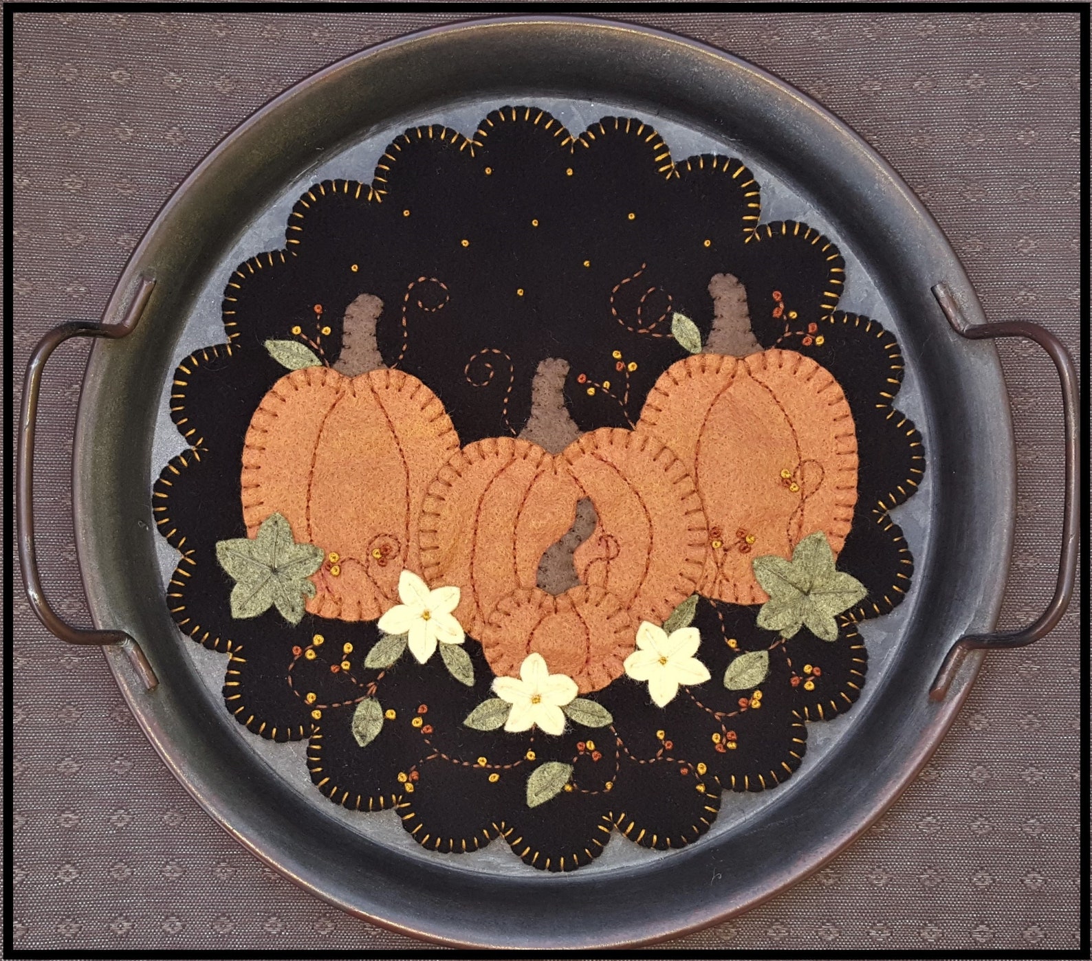 Welcome Fall Autumn Pumpkins Table/wall Mat/ DIGITAL PATTERN - Etsy