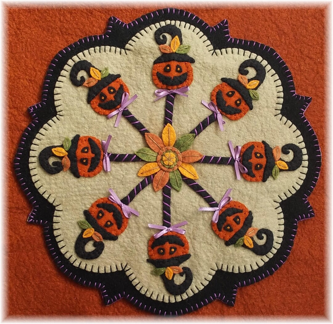 Pumpkin Pops Penny Rug/candle Mat MAILED PATTERN - Etsy
