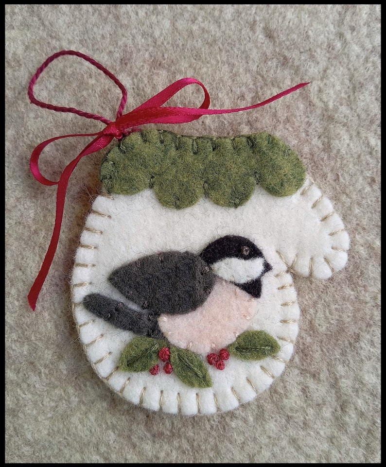 Mini Mittens/wool Applique Christmas Ornaments, Ornies /winter MAILED ...