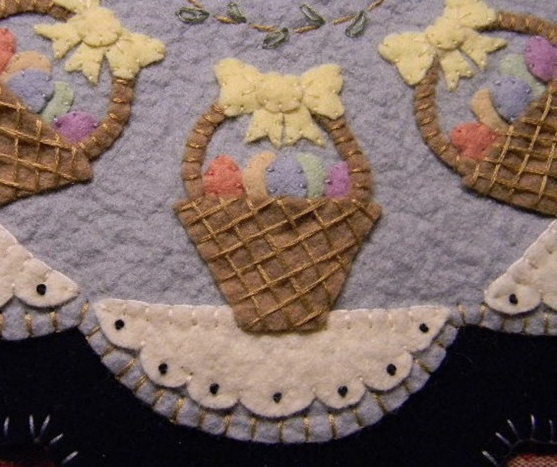 Easter Baskets~spring Penny Rug/candle Mat DIGITAL PATTERN - Etsy