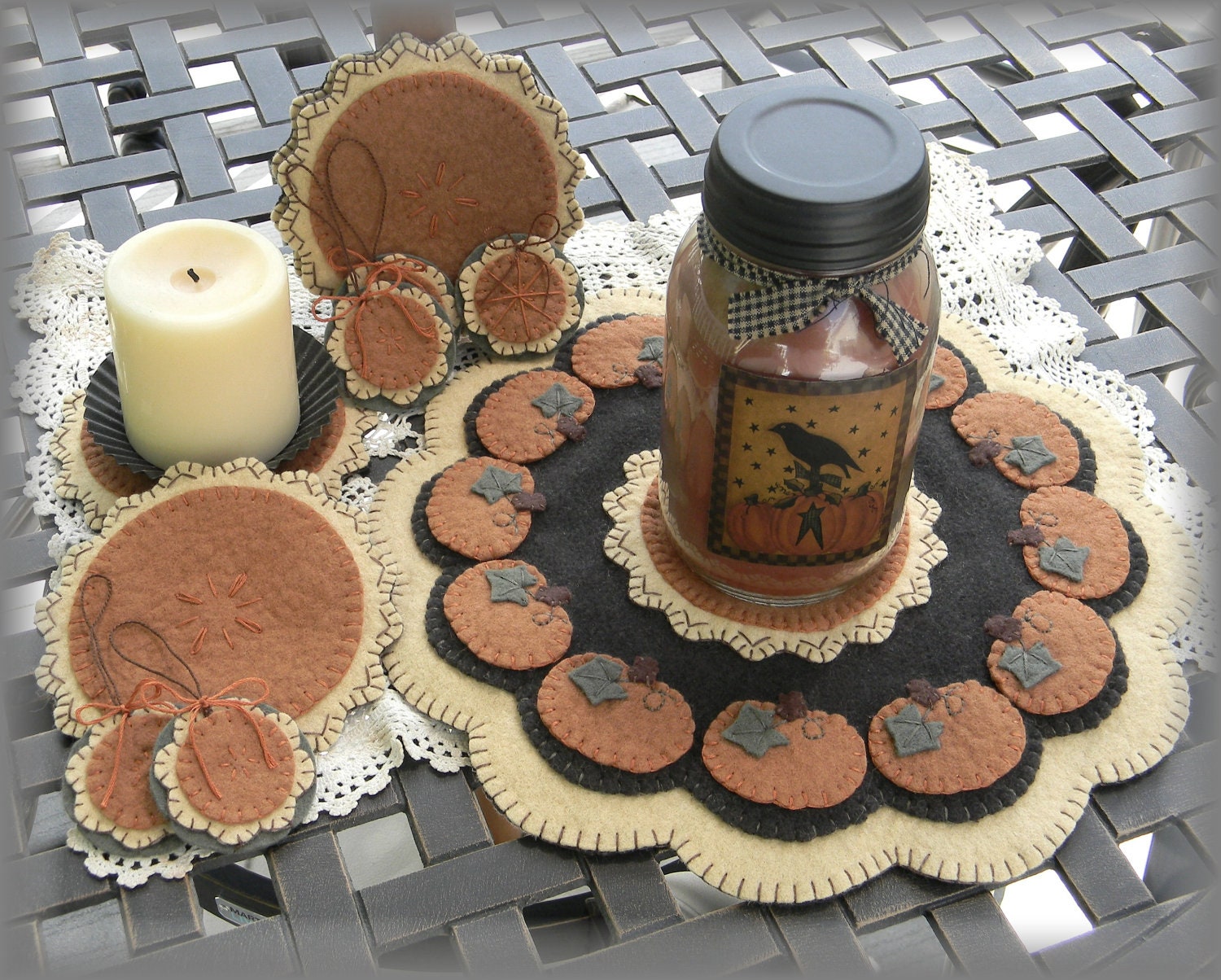 Easy as Pumpkin Pie Penny Rug/candle Mat Set DIGITAL PATTERN - Etsy