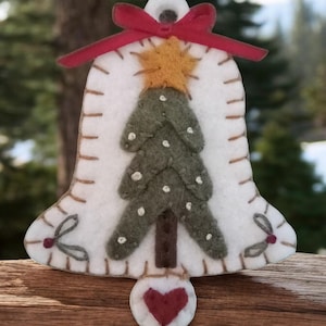 Christmas Bells/wool Applique Christmas Ornaments, Ornies /winter ...