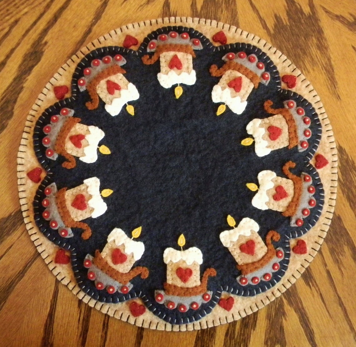 Prim Candles Penny Rug/candle Mat DIGITAL PATTERN - Etsy