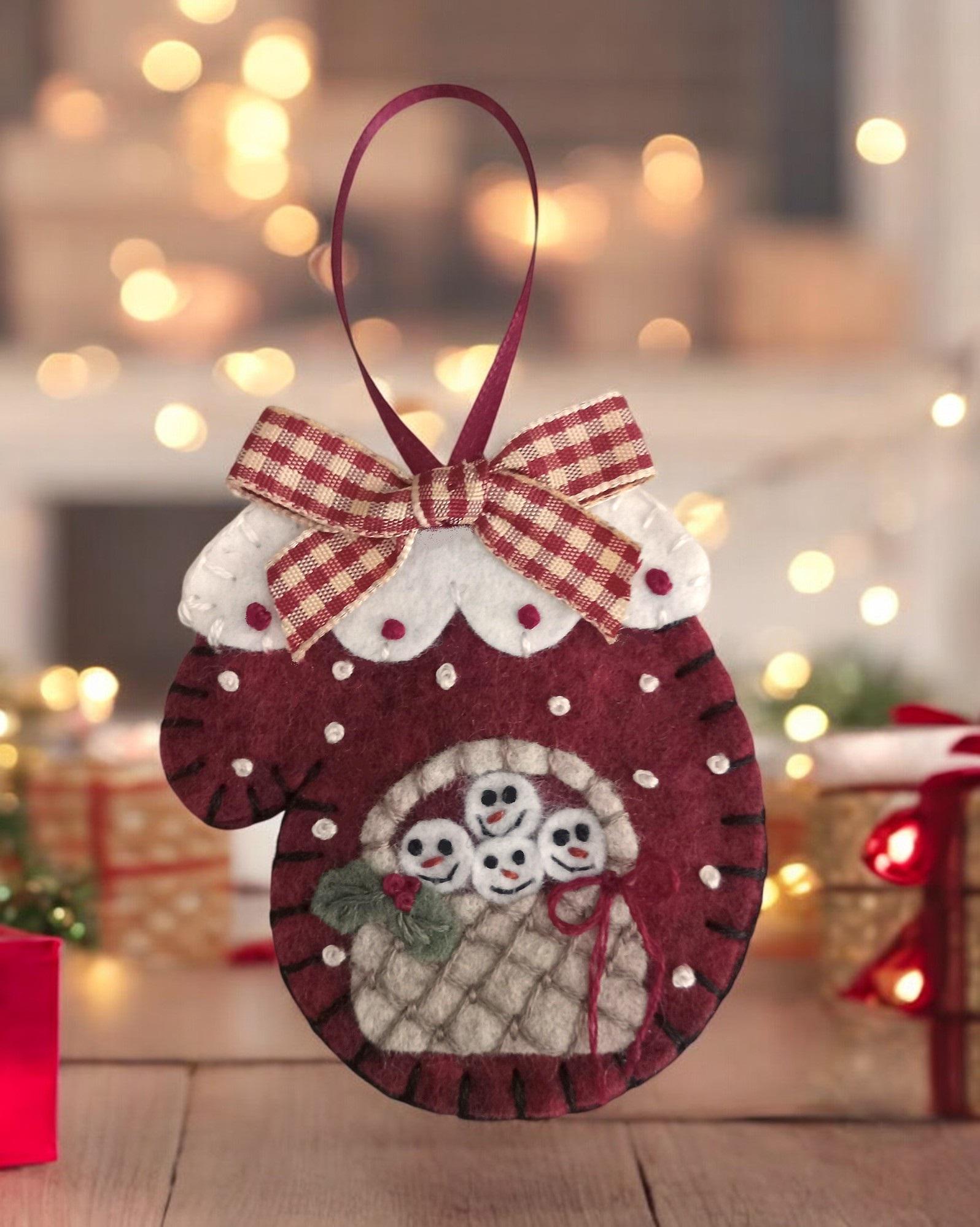 Merry Mittens/wool Applique Christmas Ornaments, Ornies /winter DIGITAL ...