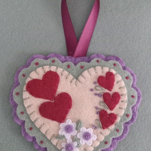 Sew in Love/valentine Hearts Wool Applique Ornaments, Ornies DIGITAL ...