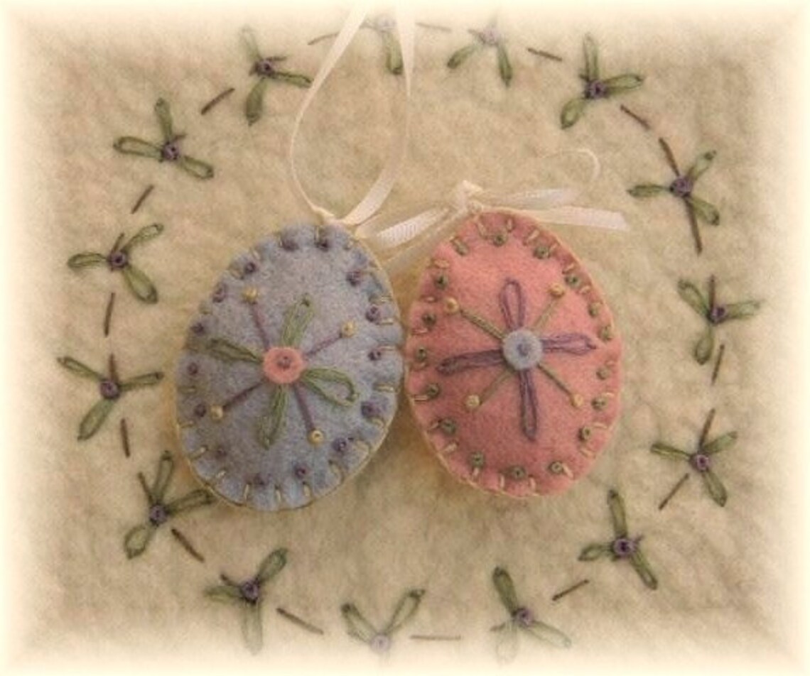Elegant Eggs~easter Penny Rug/candle Mat Table Runner Set DIGITAL ...