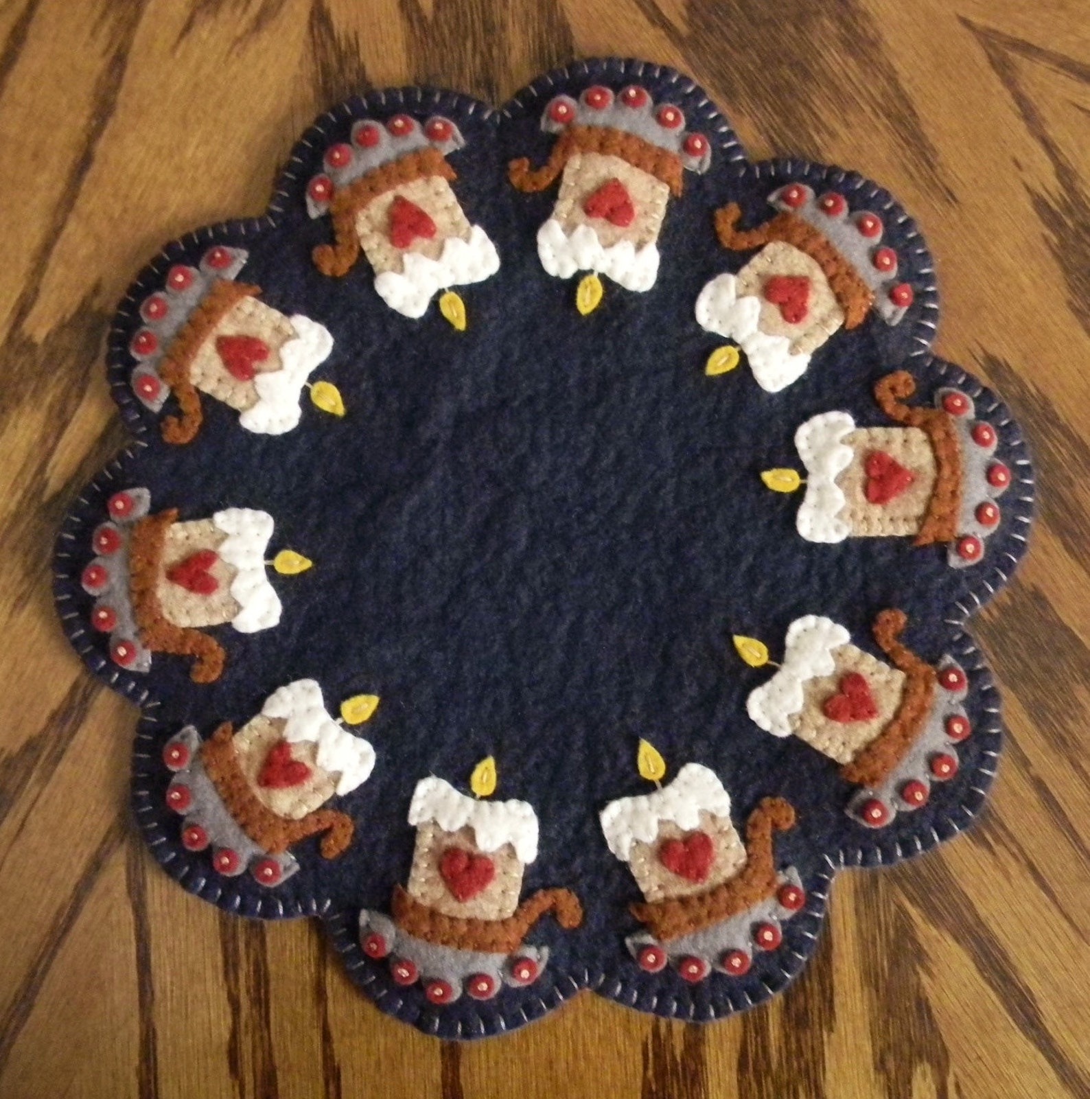 Prim Candles Penny Rug/candle Mat DIGITAL PATTERN - Etsy