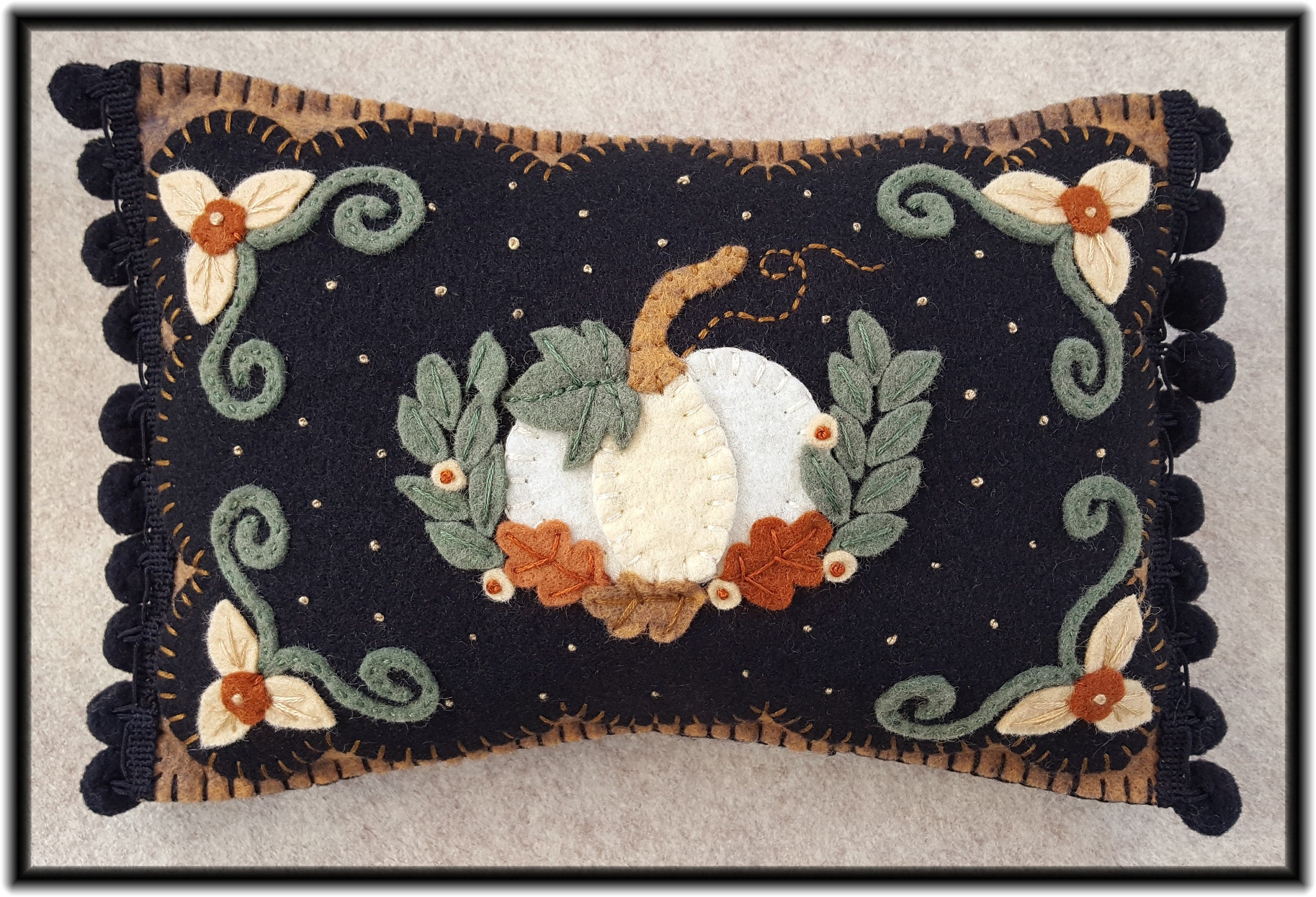 Autumn Twilightfall Pumpkin Bittersweet Penny Rug/candle Mat - Etsy