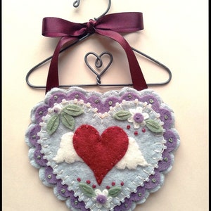 Sew in Love/valentine Hearts Wool Applique Ornaments, Ornies /MAILED ...