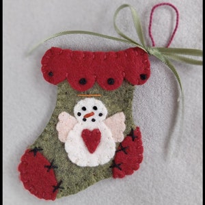 Mini Stockings/wool Applique Christmas Ornaments, Ornies /winter ...