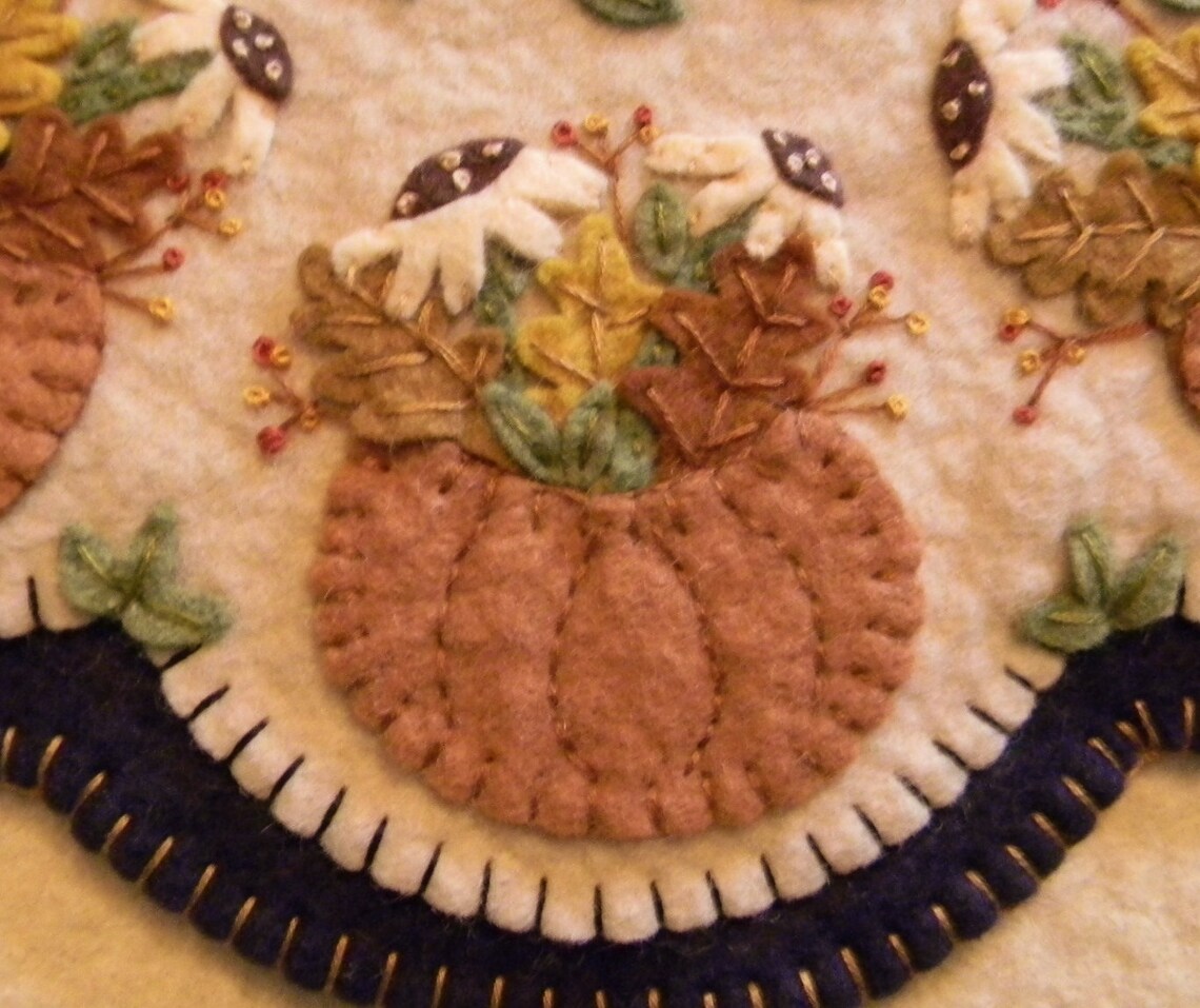 Fall's Bounty Penny Rug/candle Mat DIGITAL PATTERN - Etsy