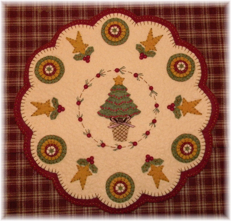 O Christmas Tree! Penny Rug/candle Mat/chair Swag Set MAILED PAPER ...
