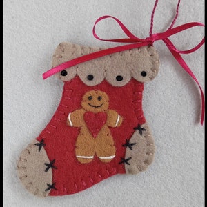 Mini Stockings/wool Applique Christmas Ornaments, Ornies /winter ...