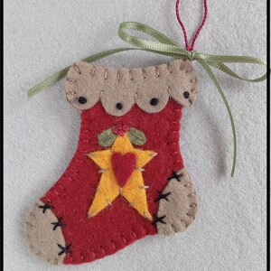 Mini Stockings/wool Applique Christmas Ornaments, Ornies /winter ...