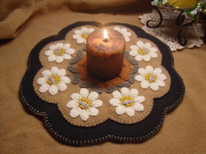 Delightful Daisies Penny Rug Candle Mat DIGITAL PATTERN - Etsy