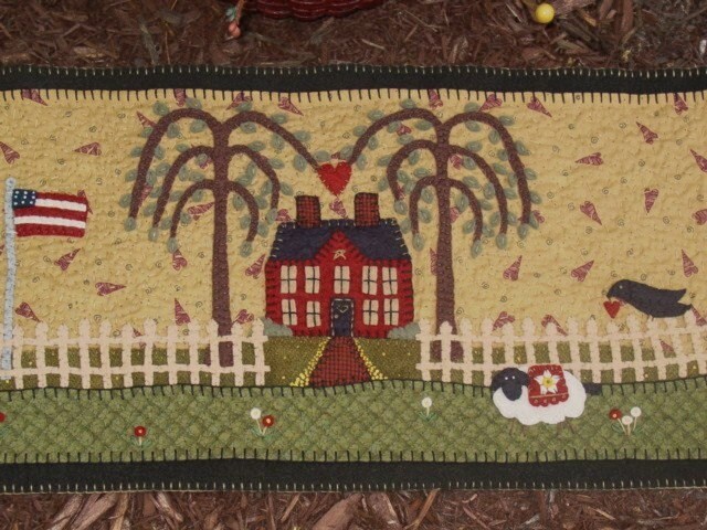 Home~primitive House Penny Rug Table Runner DIGITAL PATTERN - Etsy