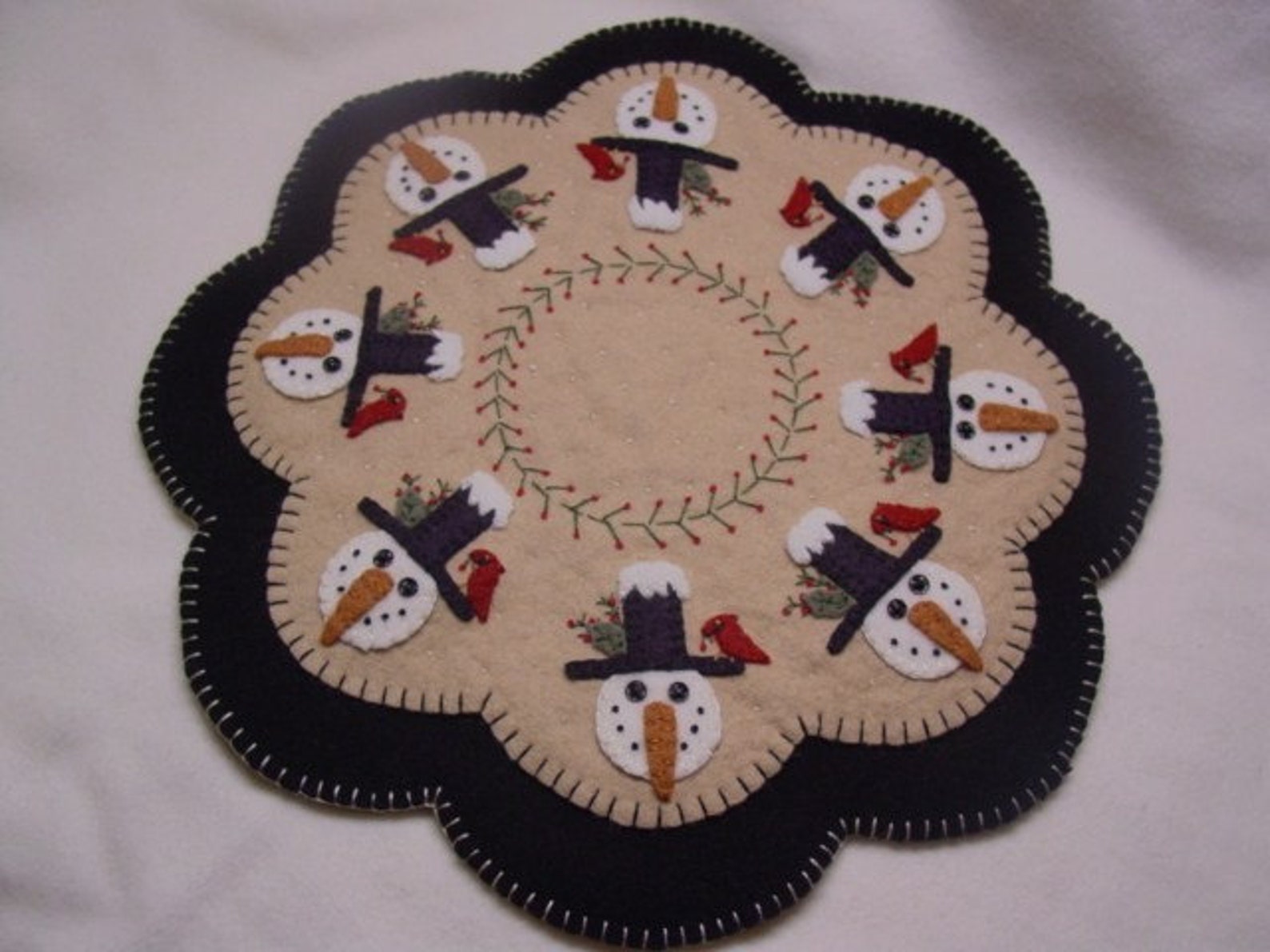 Winter Friends Snowman Penny Rug Candle Mat DIGITAL PATTERN - Etsy