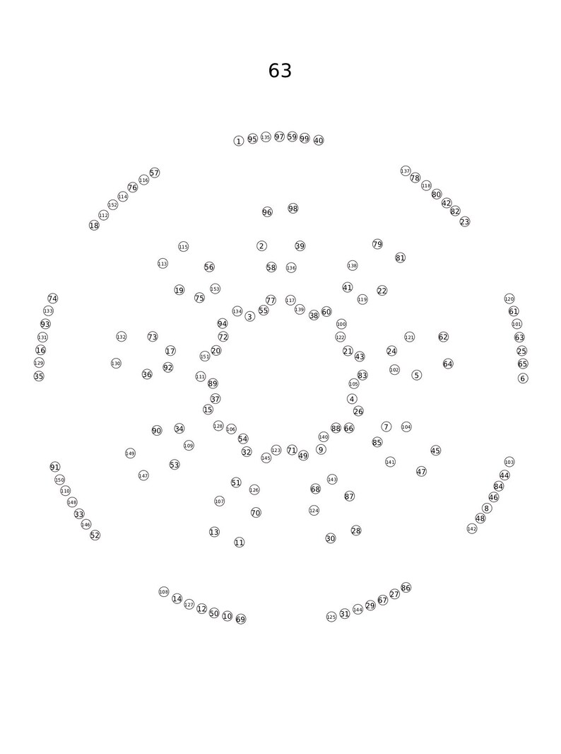 63 Pointed Star Connect the Dots - Etsy