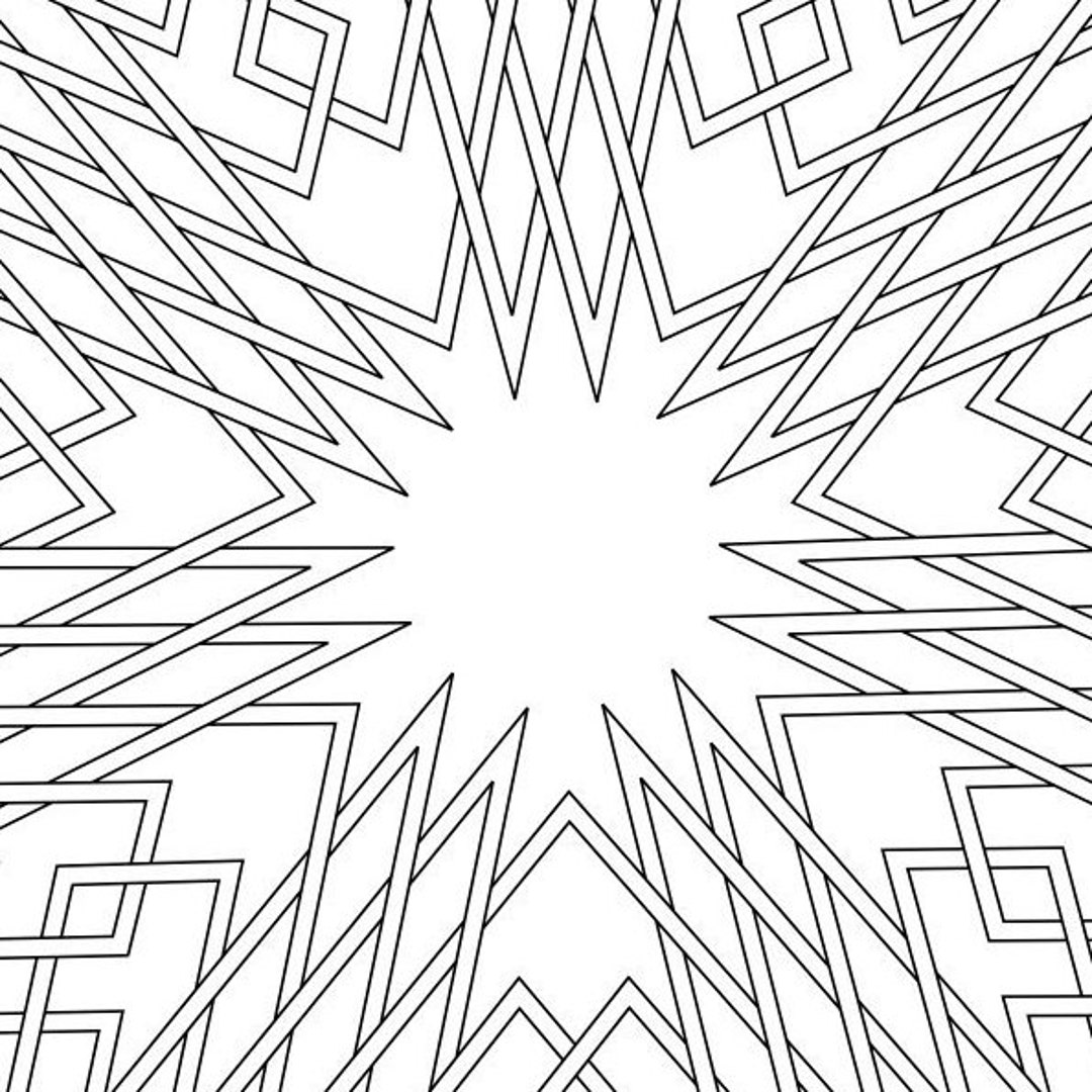 49 Pointed Star Coloring Page - Etsy