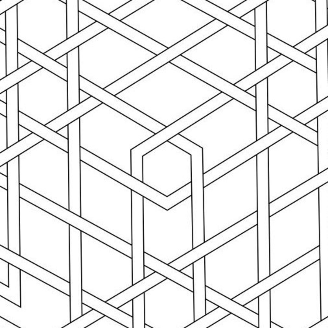 Tesseract Coloring Page - Etsy