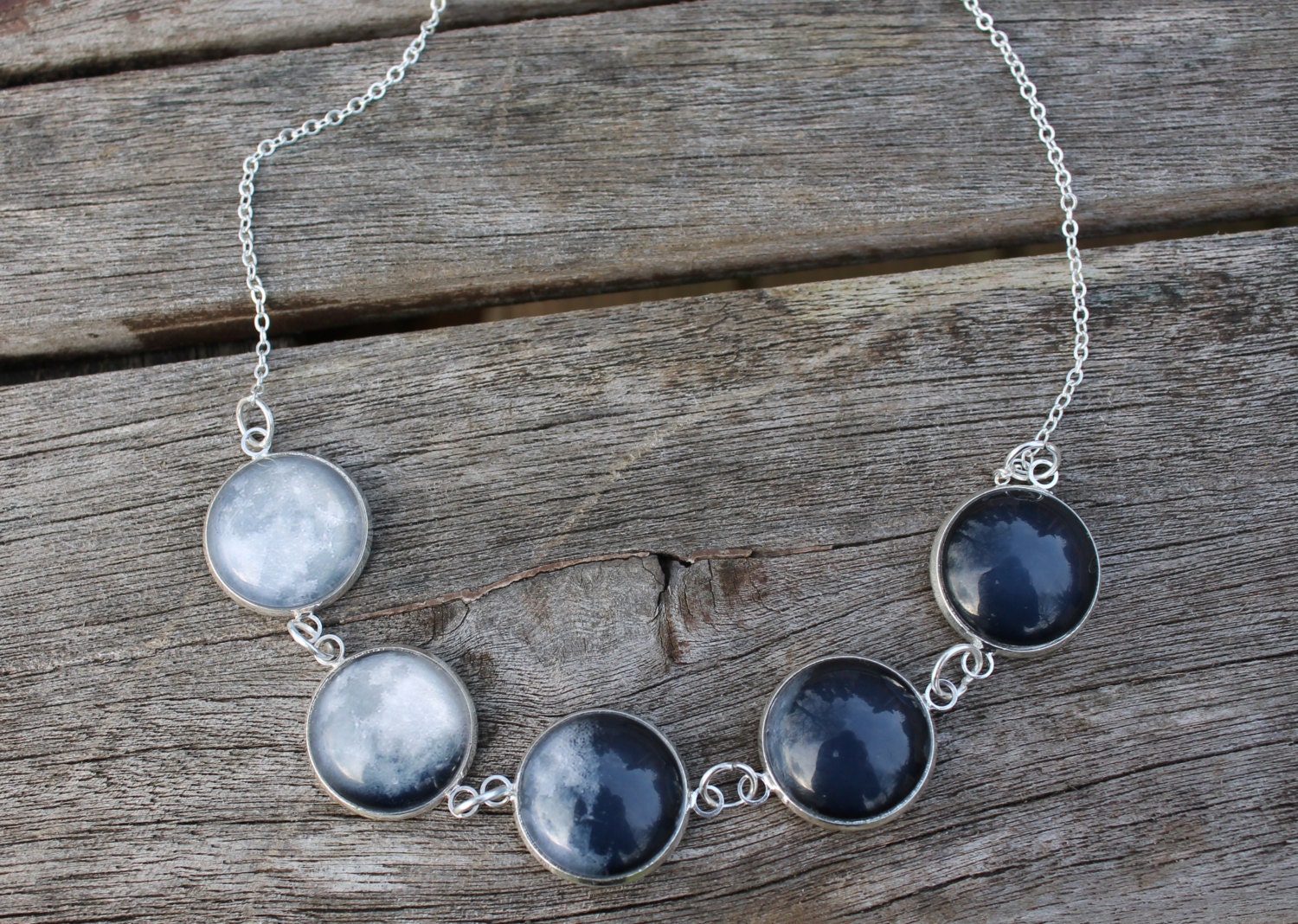 Moon Phase Necklace Moon Necklace Phases of the Moon - Etsy