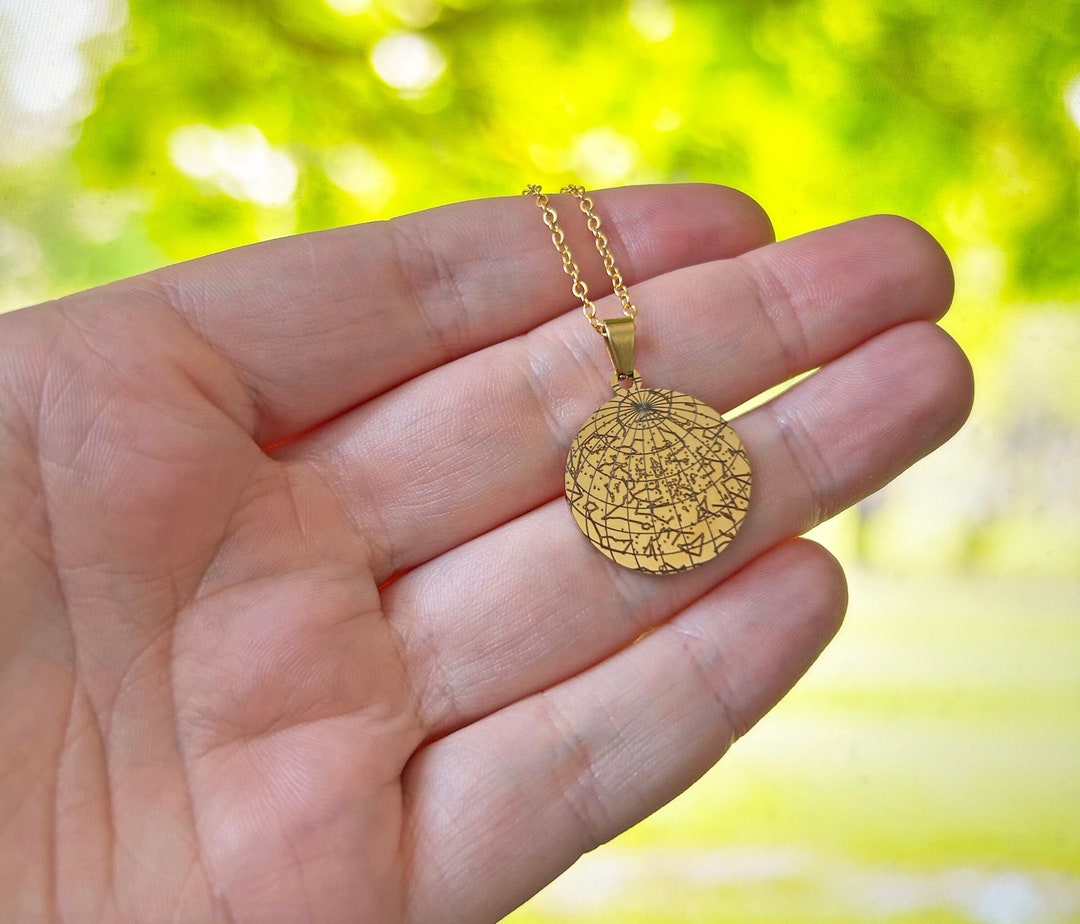 Gold Star Chart Necklace, Personalised Gold Star Map, Stars by Date ...
