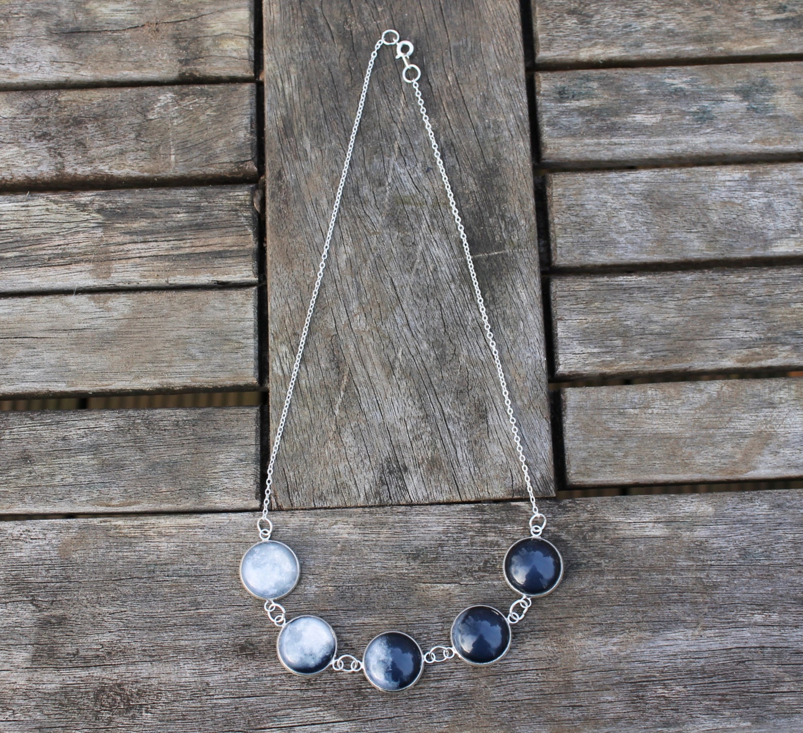 Moon Phase Necklace Moon Necklace Phases of the Moon - Etsy