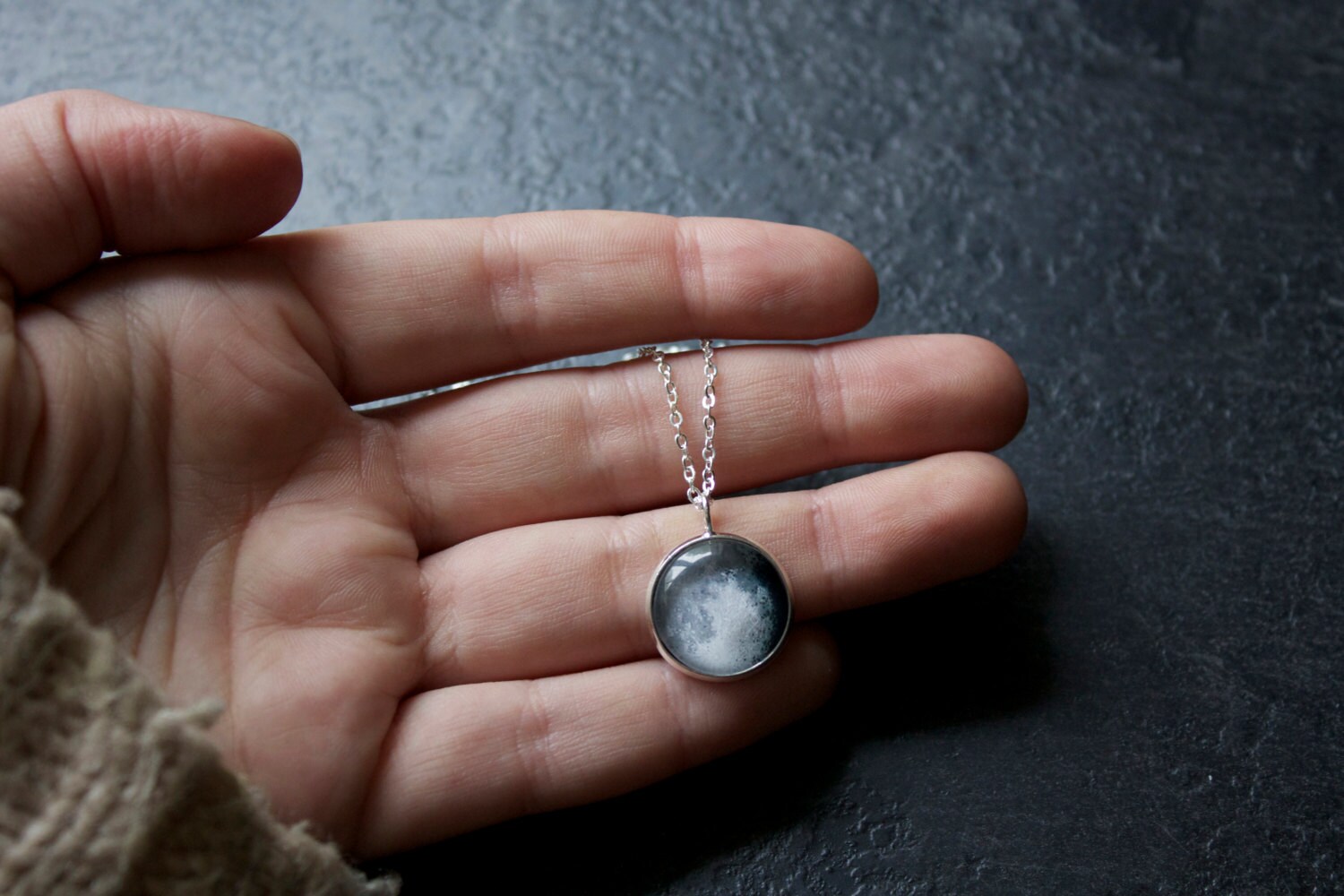 Custom Moon Phase Necklace Custom Birth Moon Personalised - Etsy