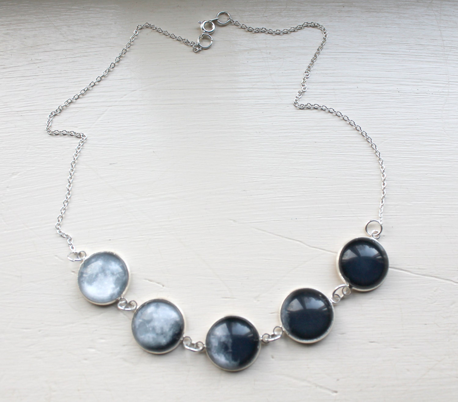 Moon Phase Necklace Moon Necklace Phases of the Moon - Etsy