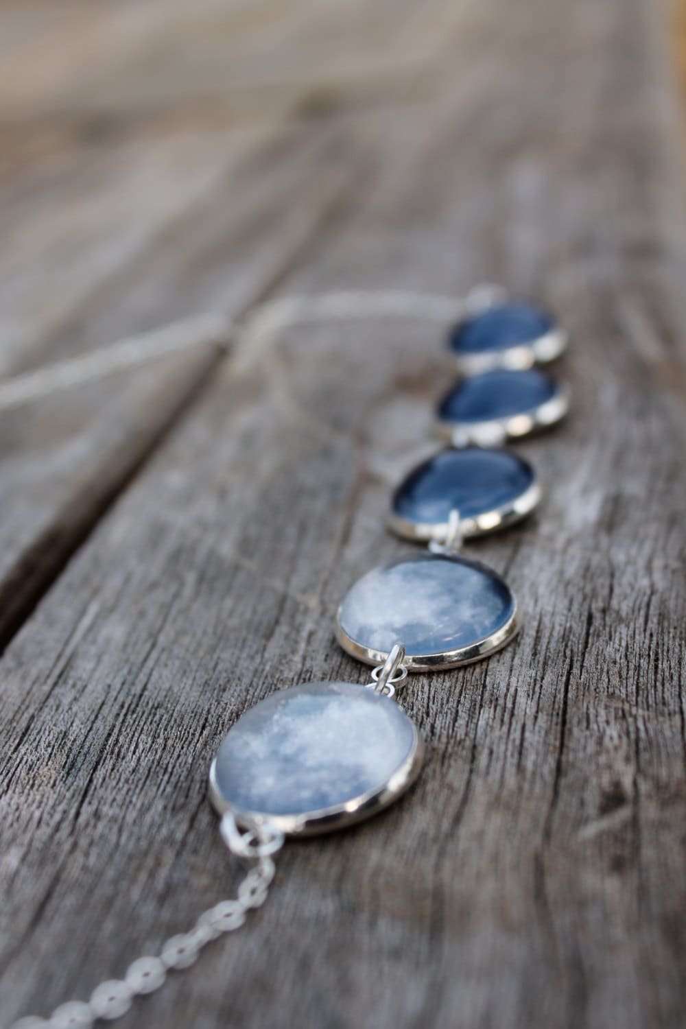 Moon Phase Necklace Moon Necklace Phases of the Moon | Etsy