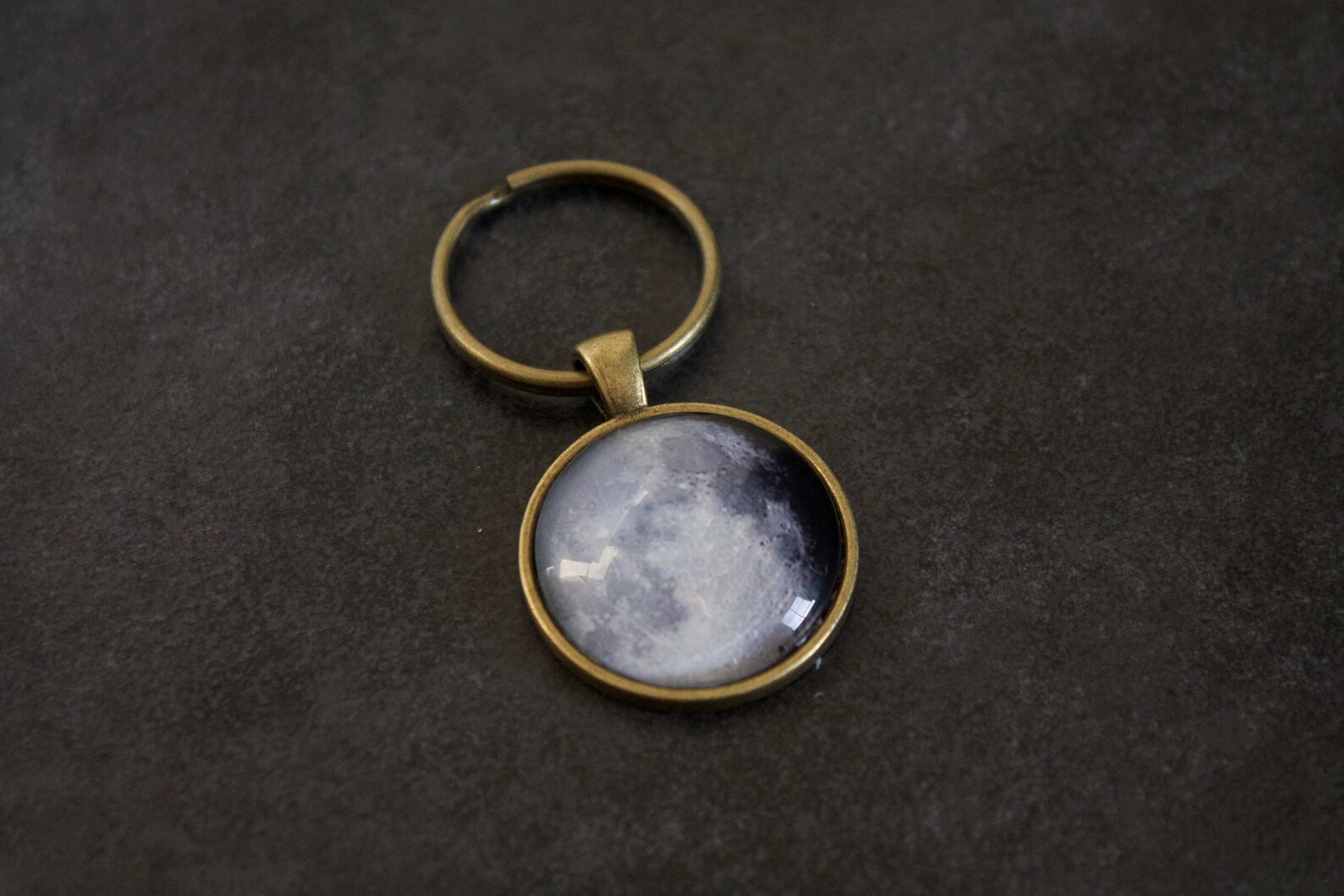 Bronze Moon Phase Keychain Moon Phase Keyring Glass Dome | Etsy