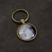 Bronze Moon Phase Keychain Moon Phase Keyring Glass Dome - Etsy