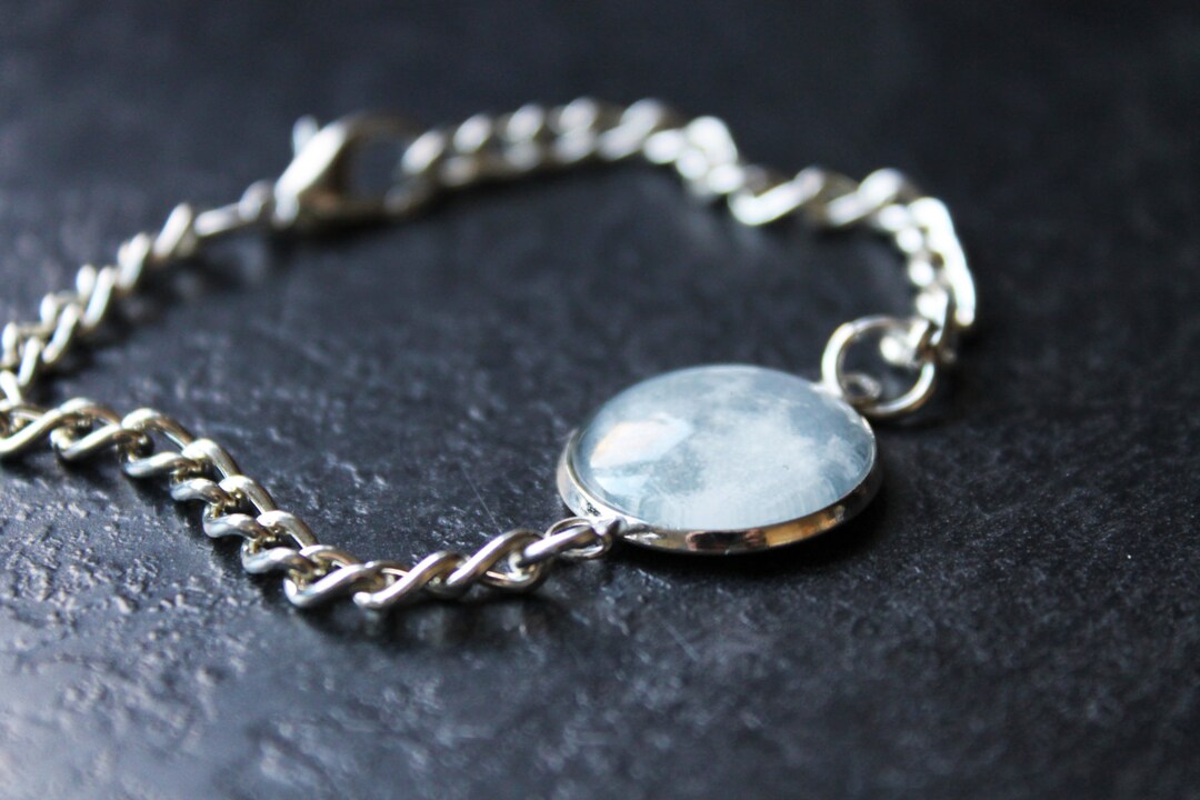 Full Moon Bracelet Glass Dome Full Moon Personalised Moon - Etsy
