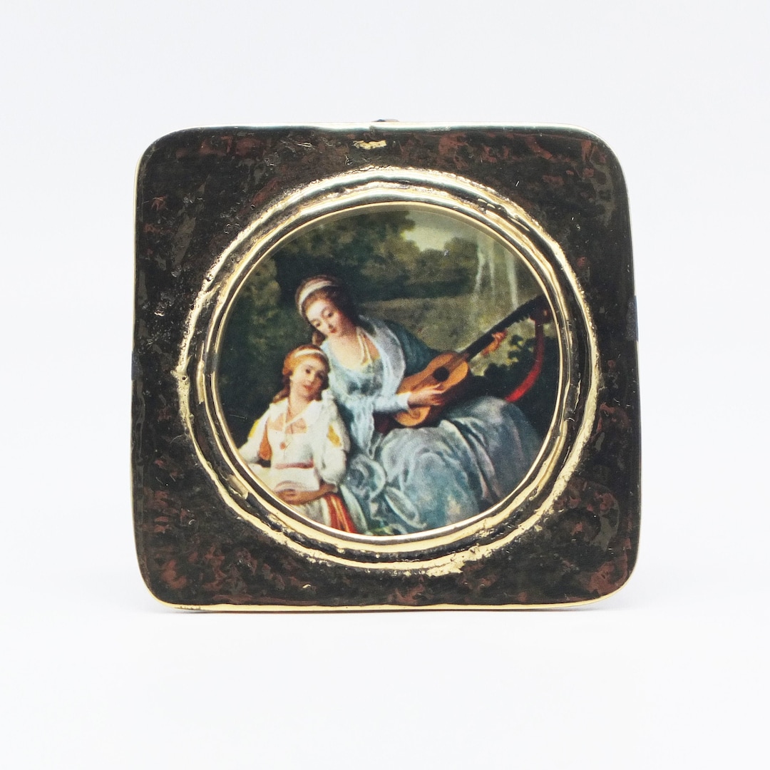 Vintage Brass Round Photo Frame, Round Frame 3,5x3.5" - Etsy