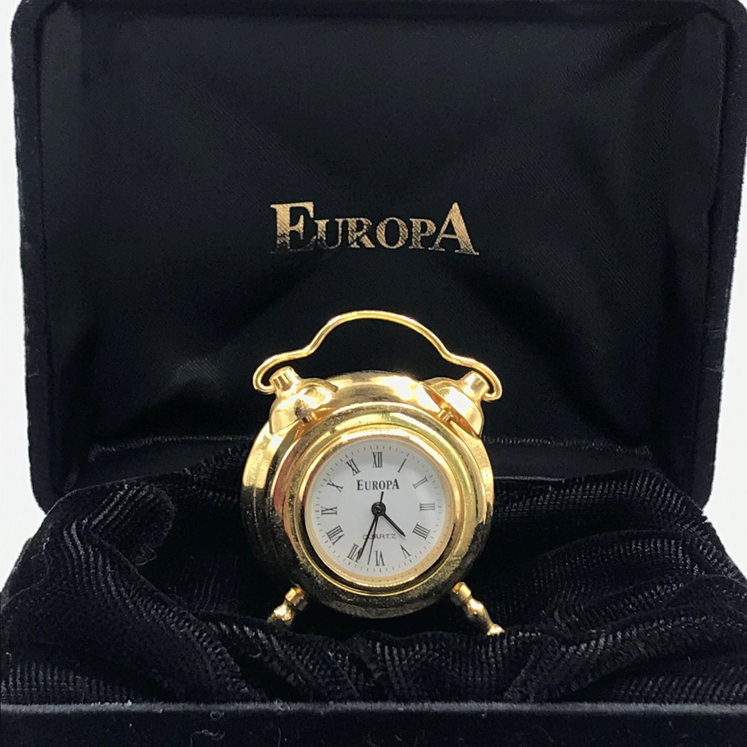 Vintage Miniature German Clock, Dollhouse Clock, Gold Clock - Etsy