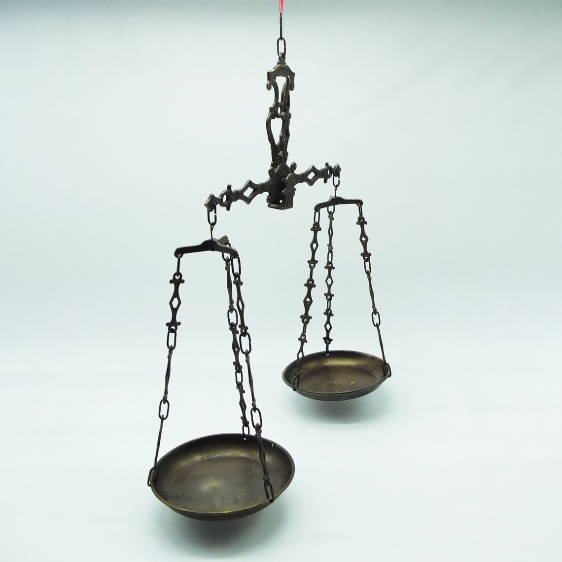 HUGE Vintage Brass Wall Scale Decorative Hanging Weighing | Etsy