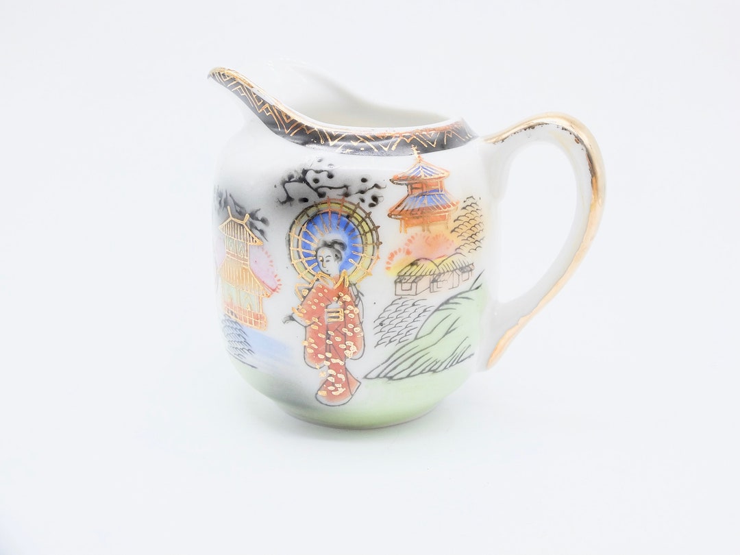 Antique Japanese Milk Jug Pitcher, Small Porcelain Pitcher, Porcelain ...