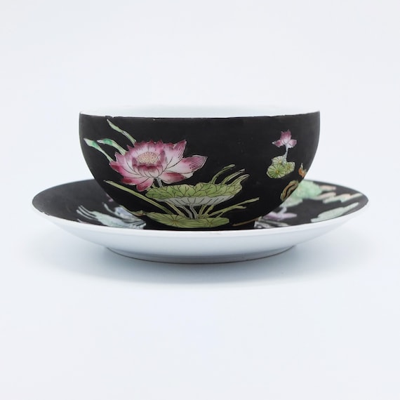 Antique Hand Painted Macao Chinese Porcelain China Tea Cup and | Etsy