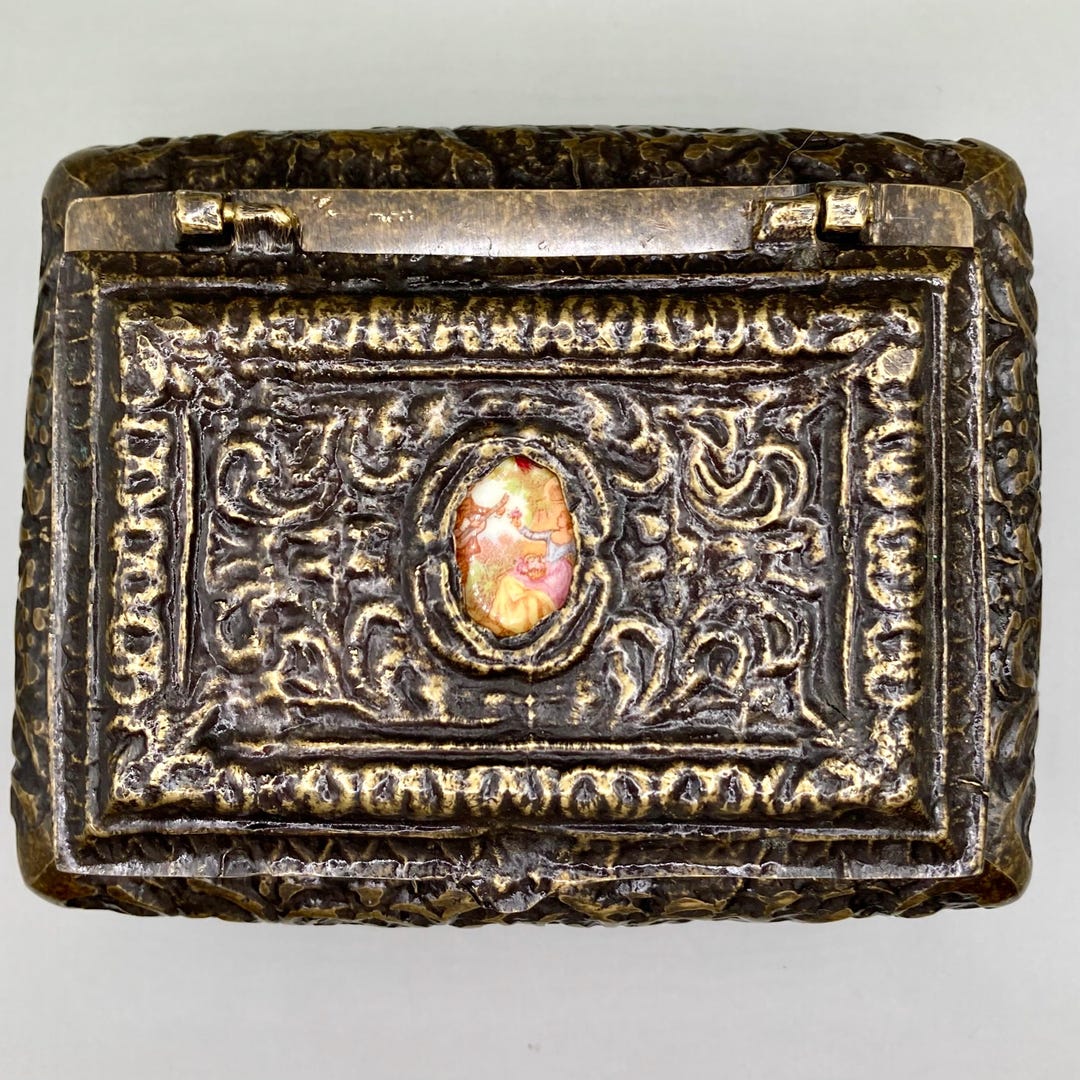 Vintage Solid Brass Ring Box, Brass Box, Vintage Metal Box, Jewelry Box ...