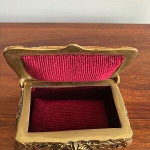 Vintage Solid Brass Ring Box, Brass Box, Vintage Metal Box, Jewelery ...