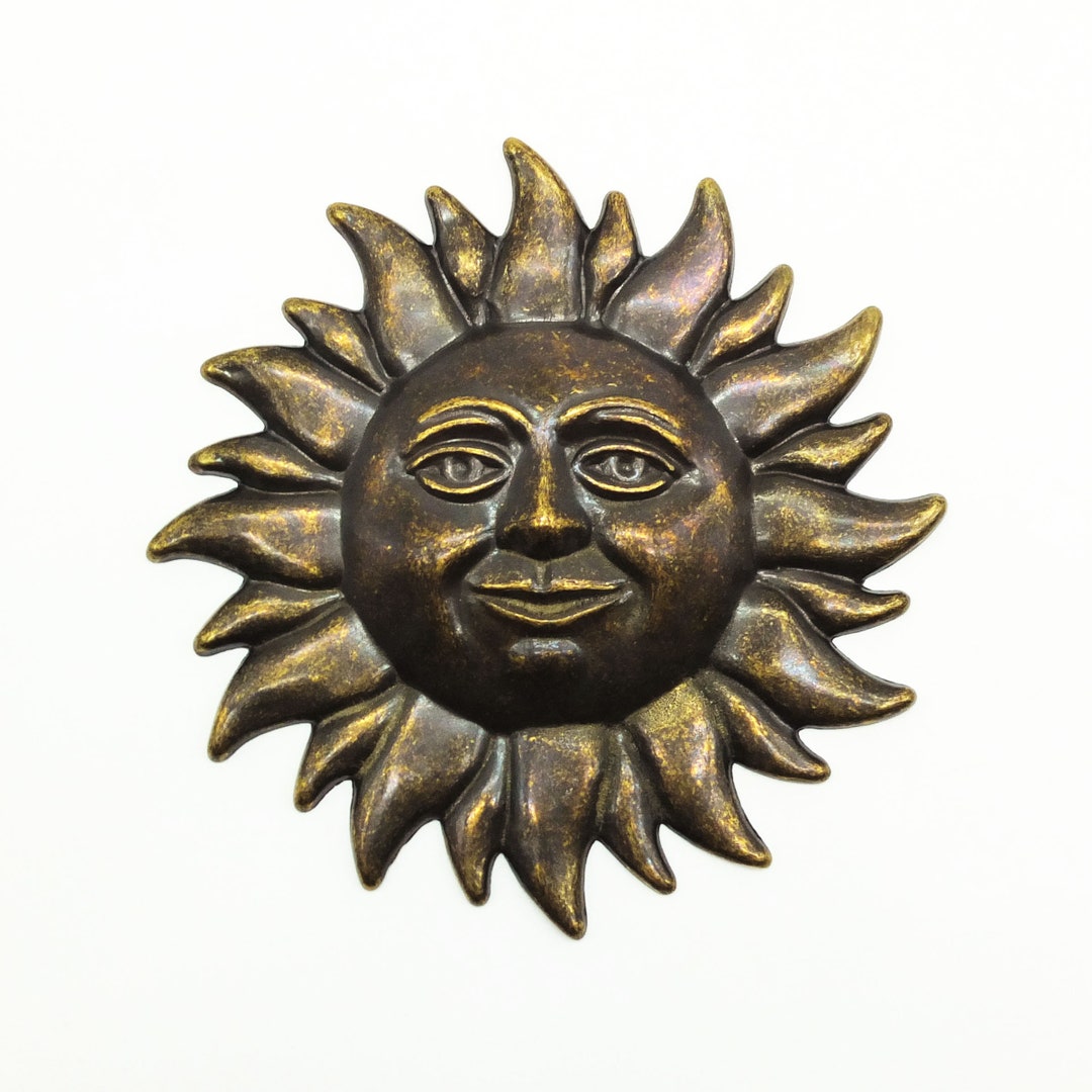 Vintage Brass Sun Wall Décor, Sun Sculpture, Vintage Sun, Metal Sun - Etsy