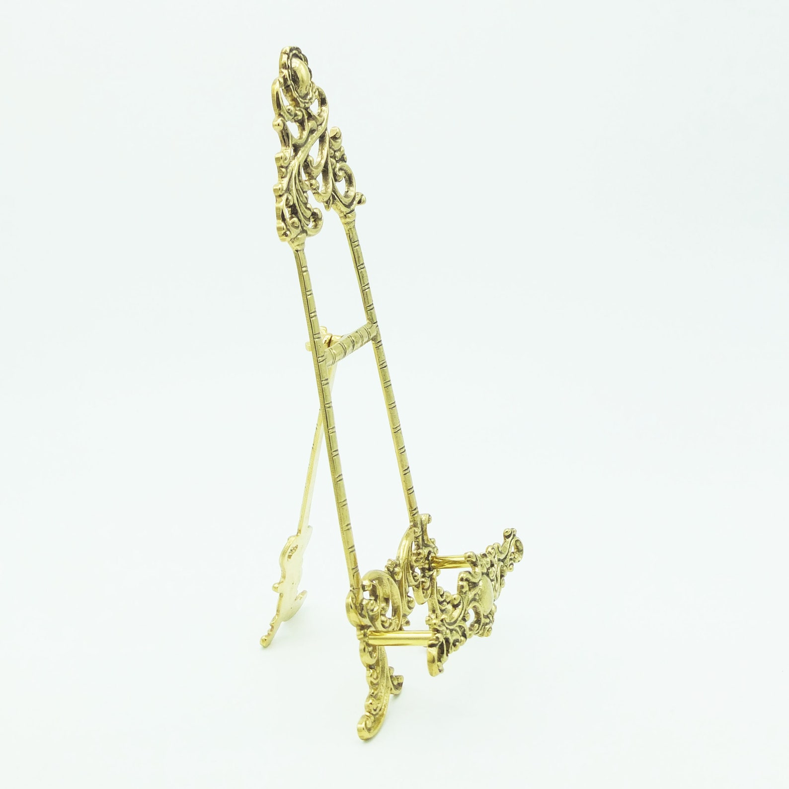 Vintage Plate Display Vintage Brass Frame Stand Book Stand - Etsy